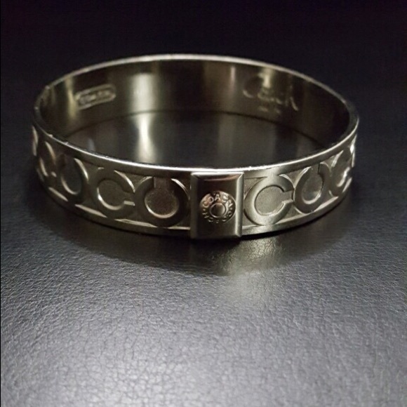 Coach | Jewelry | Authentic Silvertoned Coach Bangle Bracelet | Poshmark